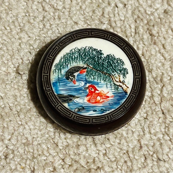 Office | Vintage Chinese Ink Pad Bakelite Box For Stamp | Poshmark